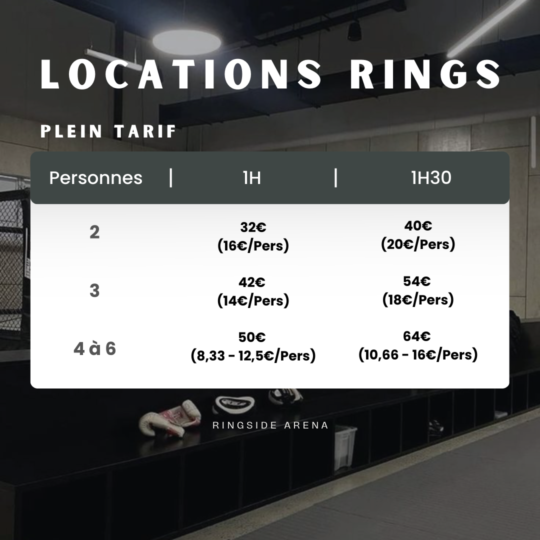 Réserve ton ring à partir de 12,5€ - entre amis